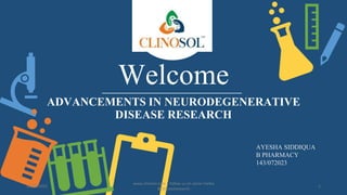 Advancements in Neurodegenerative Disease Research | PPTX