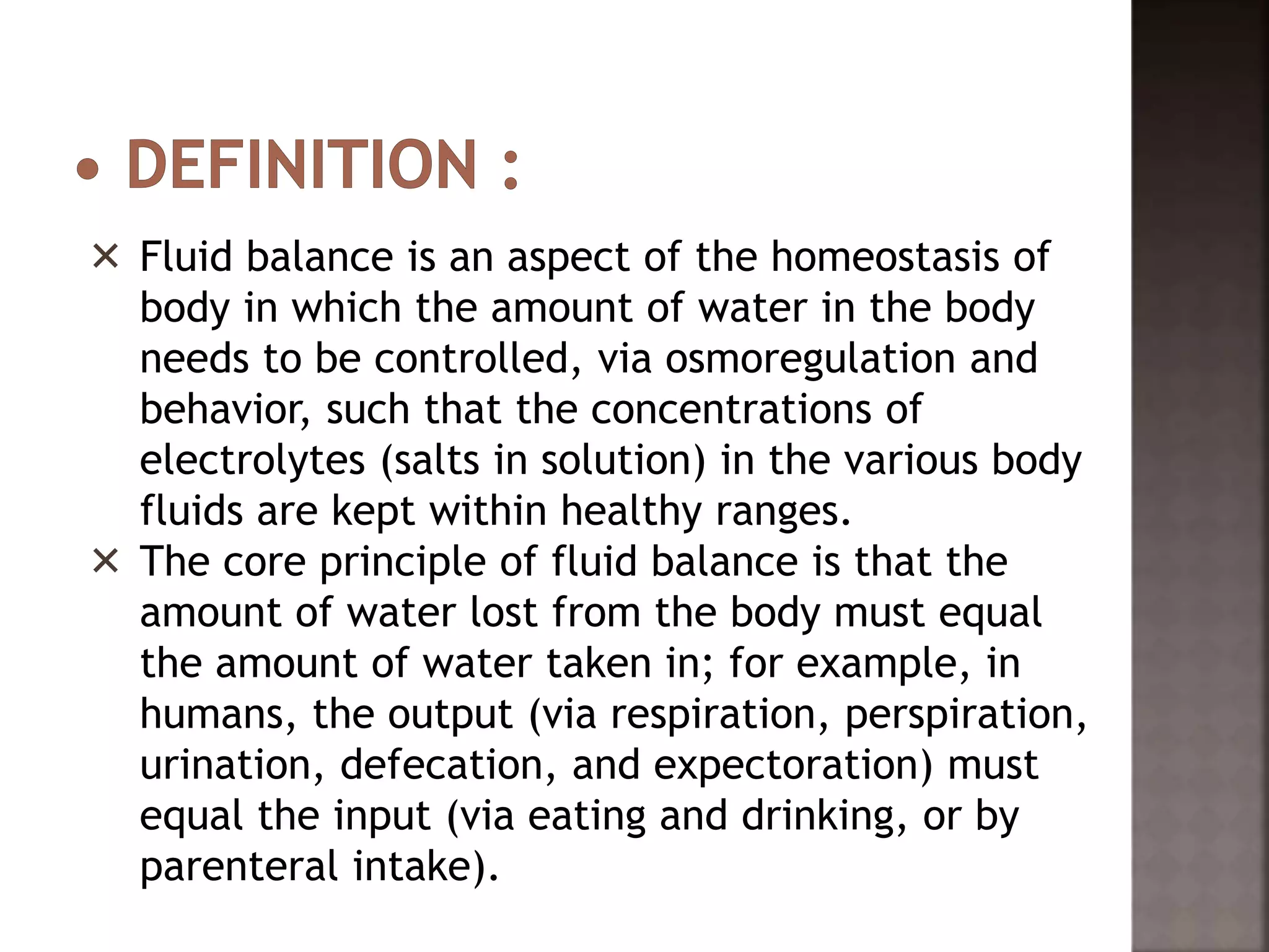 FLUID AND ELECTROLYTE BALANCE | PPTX