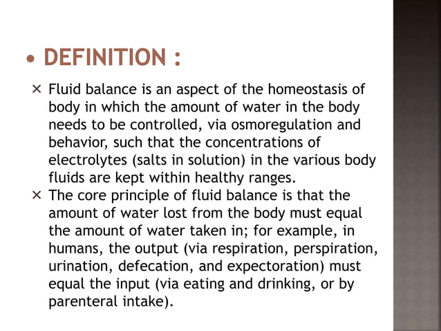 FLUID AND ELECTROLYTE BALANCE | PPTX