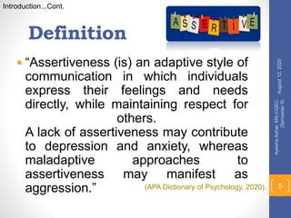 Assertiveness Training for Students | PPT