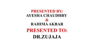 Ayesha Ch ^0 Rahima Pharmacology.pptx in detail | PPT