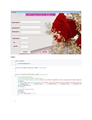 VISUAL PROGRAMING LOGIN_SIGNUP_FOAM | DOCX
