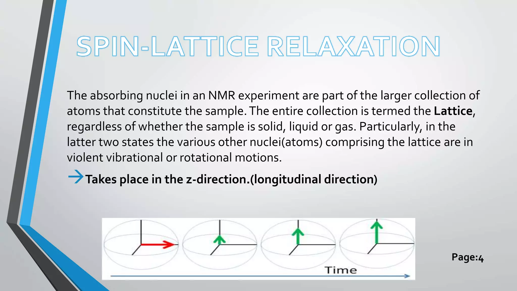 NMR spectroscopy- Spin-lattice & spin-spin relaxation, signal splitting ...