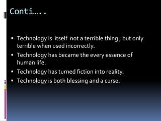 technology is largely misused to destroy the world | PPT