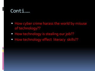technology is largely misused to destroy the world | PPT