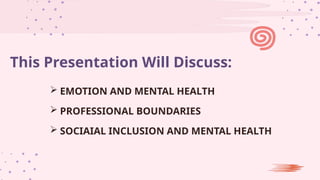 It is a title about emotions and mental health nursing | PPTX