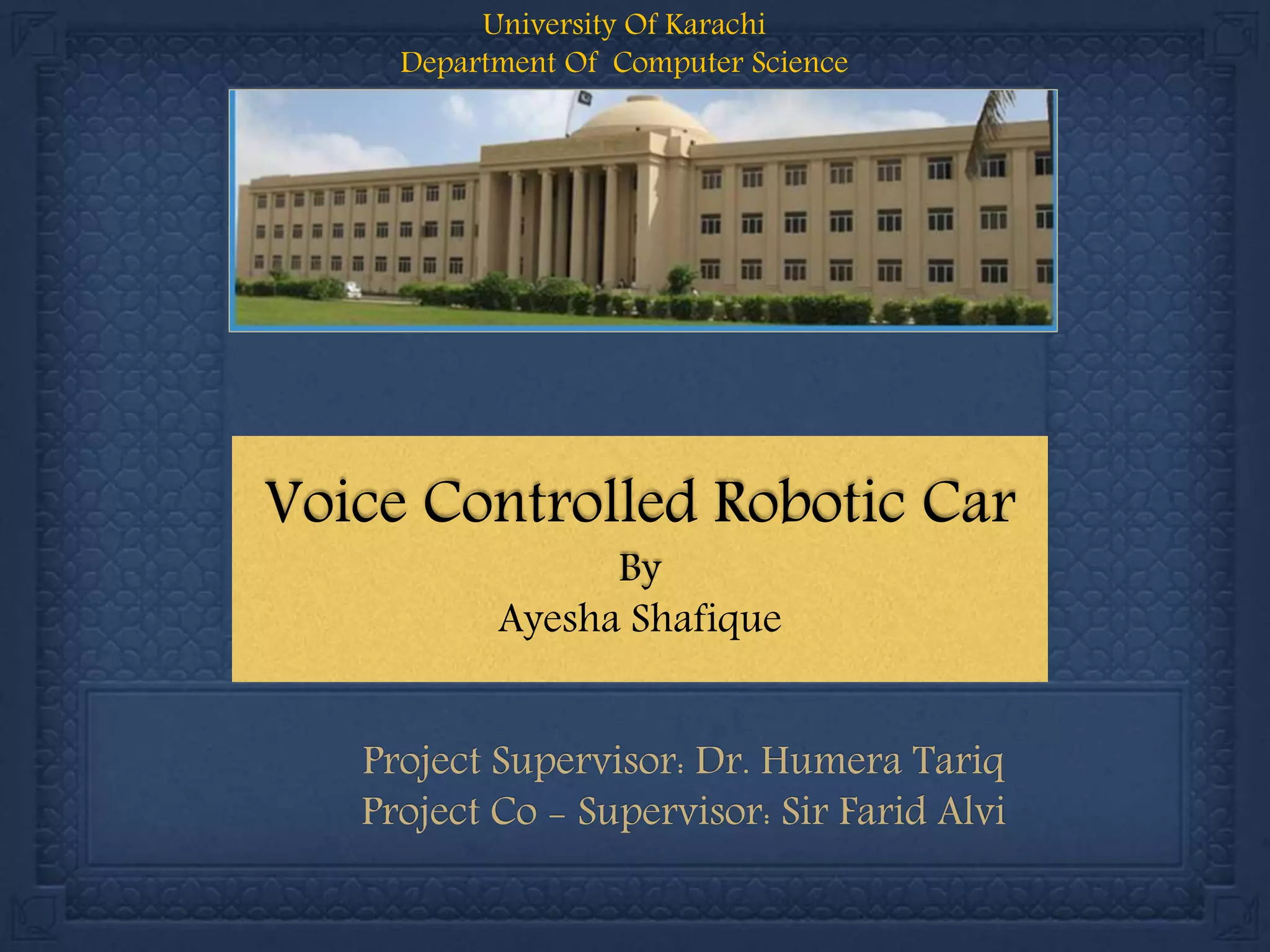 Voice Controlled Robotic Vehicle | PPTX