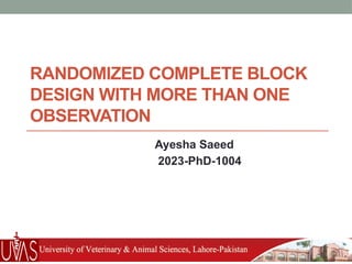 random complete block design stats presentation | PPTX