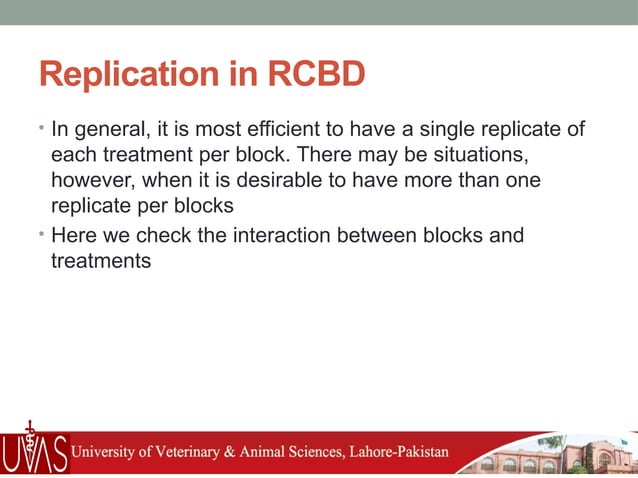random complete block design stats presentation | PPTX