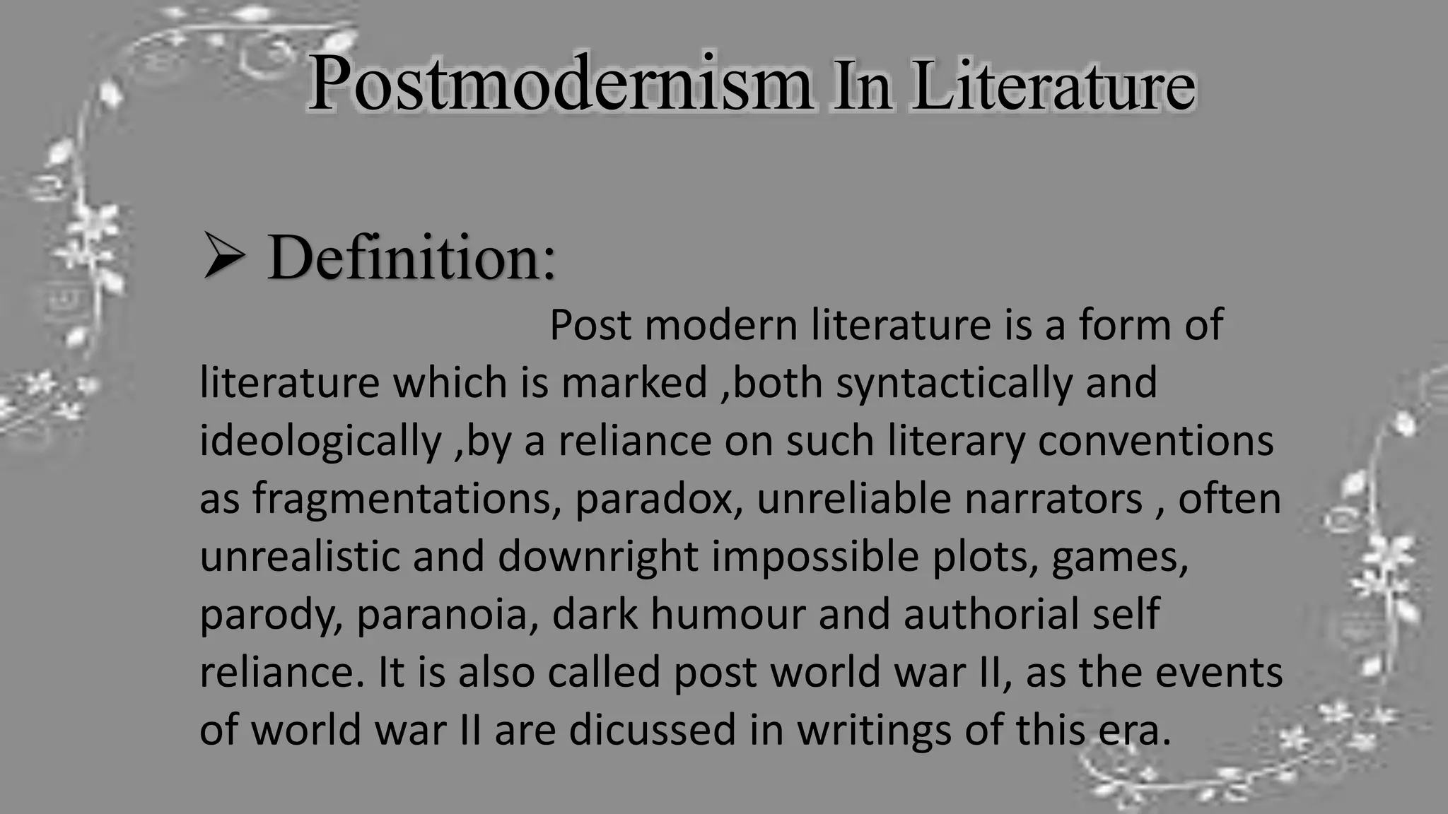post modernism | PPTX