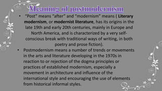 post modernism | PPTX
