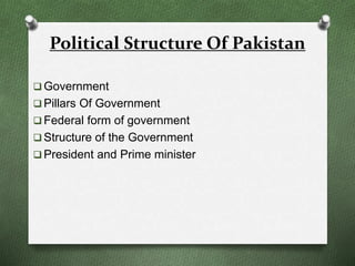 Political Structure of Pakistan | PPTX