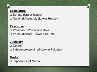 Political Structure of Pakistan | PPTX