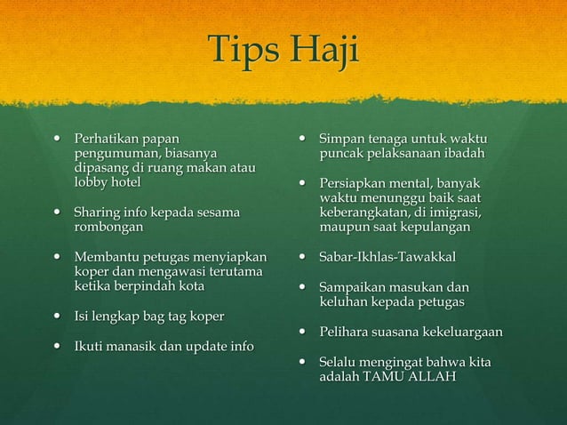 Materi Manasik Haji | PPTX