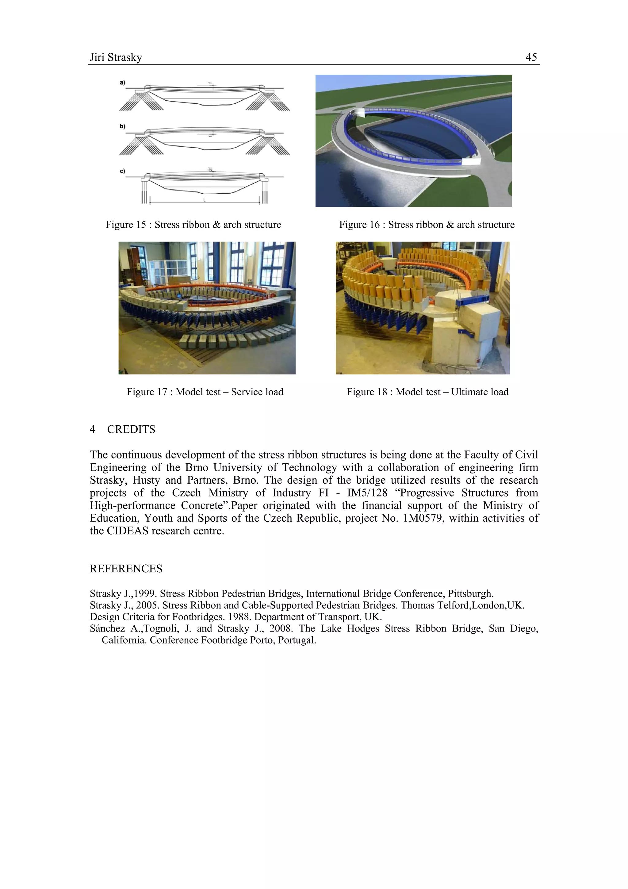 4 stress ribbon & arch pedestrian bridges | PDF