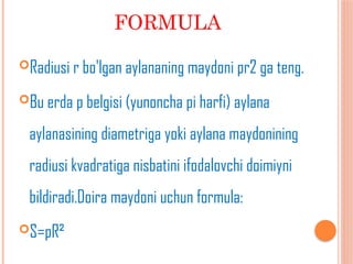 AYLANA UZUNLIGI VA DOIIIIIIIIIIRA YUZI.pptx