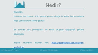 üç Aylar üzerine | PPT