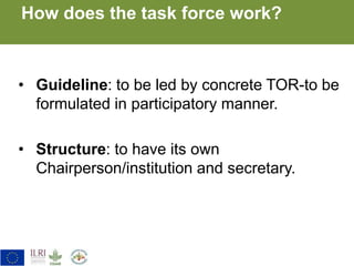 Task force for the HEARD project implementation | PPT