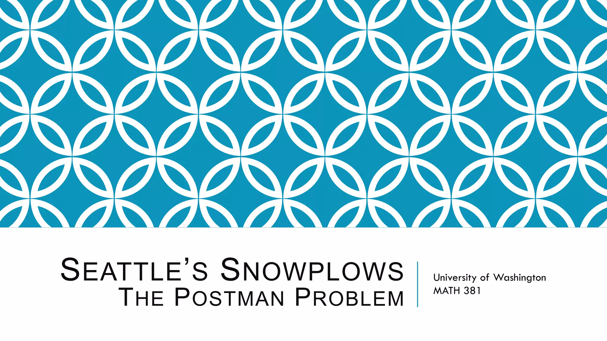Optimal City Routes (Postman Problem | PPT