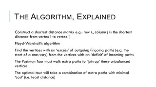 Optimal City Routes (Postman Problem | PPT