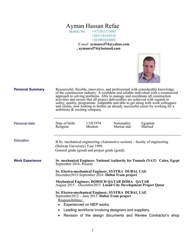 Ayman curriculum vitae2 | PDF