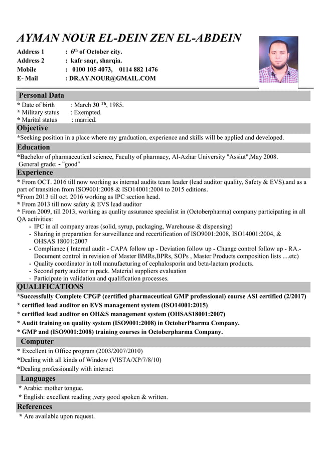 Ayman nour cv | PDF