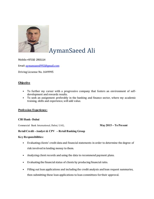 Ayman saeed cv | DOCX