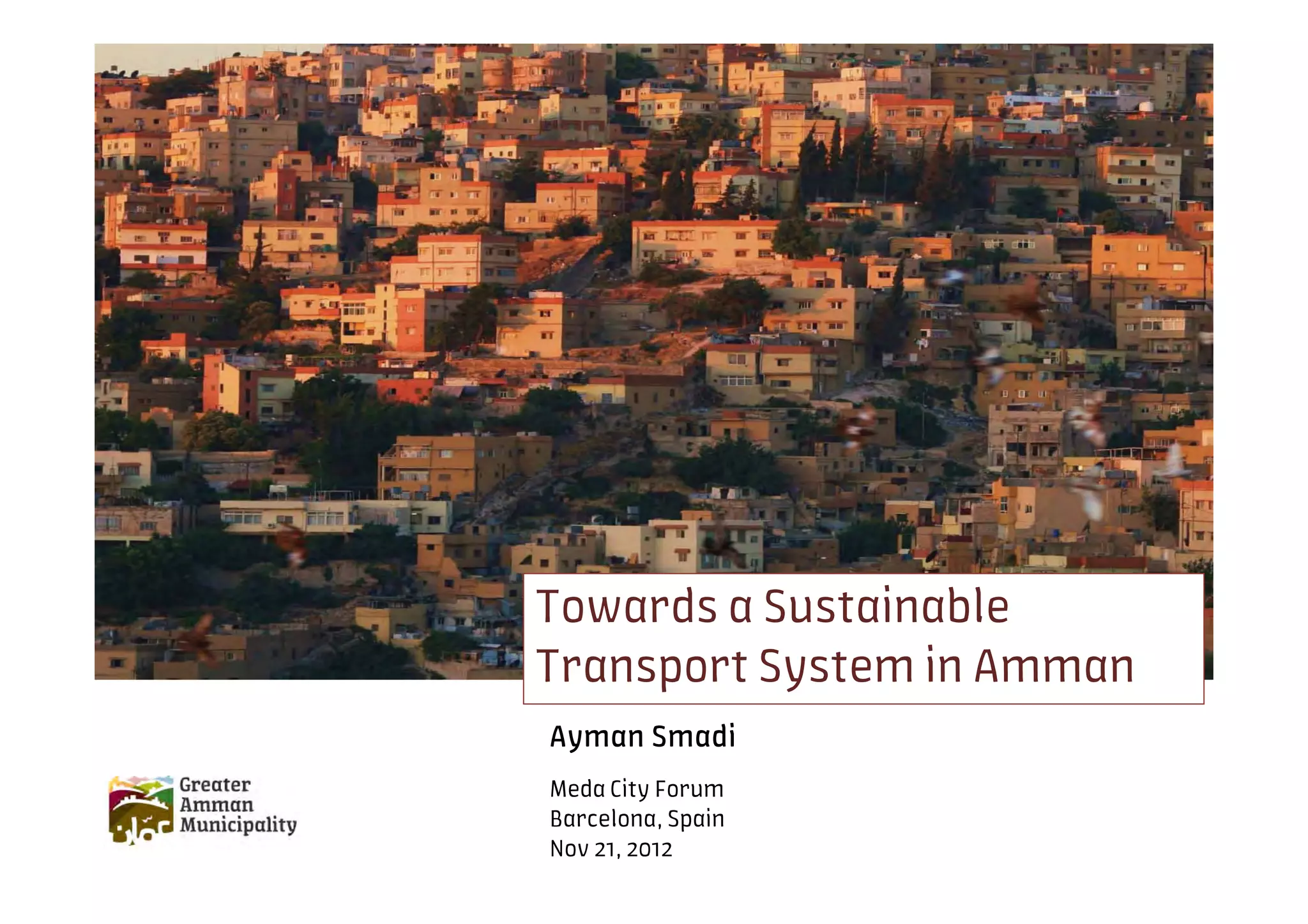 Towards z sustainable transport system in Amman | PDF