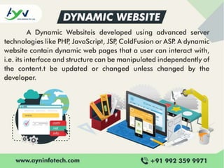 STATIC vs DYNAMIC WEBSITE - Which One Will Suit Your Business? | PPT