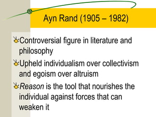 Ayn rand (1905 – 1982) | PPT