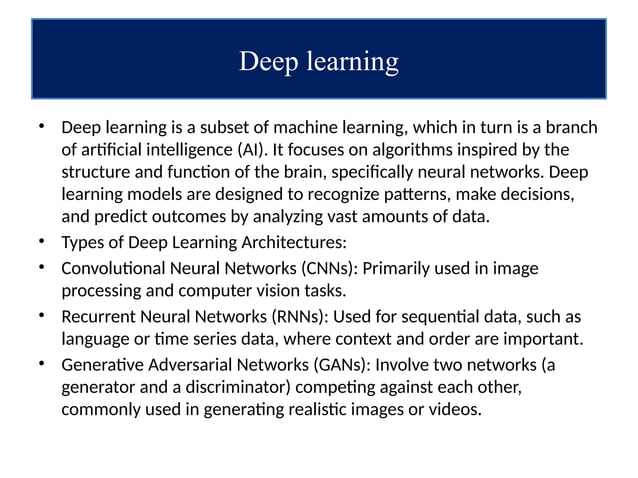 It is all about deep learning techniques | PPT