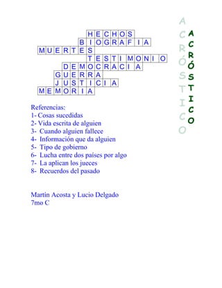 Ayo 7 Cd Acrosticos Historia 07 | PDF