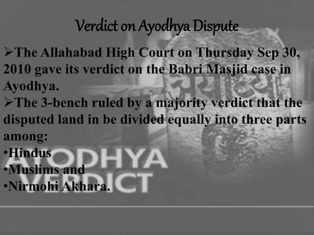 Ayodhya case ppt | PPTX