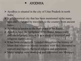Ayodhya case ppt | PPTX