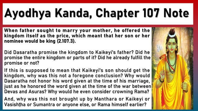 Valmiki Ramayana Online Class - Ayodhya Kanda Session 11 | PDF
