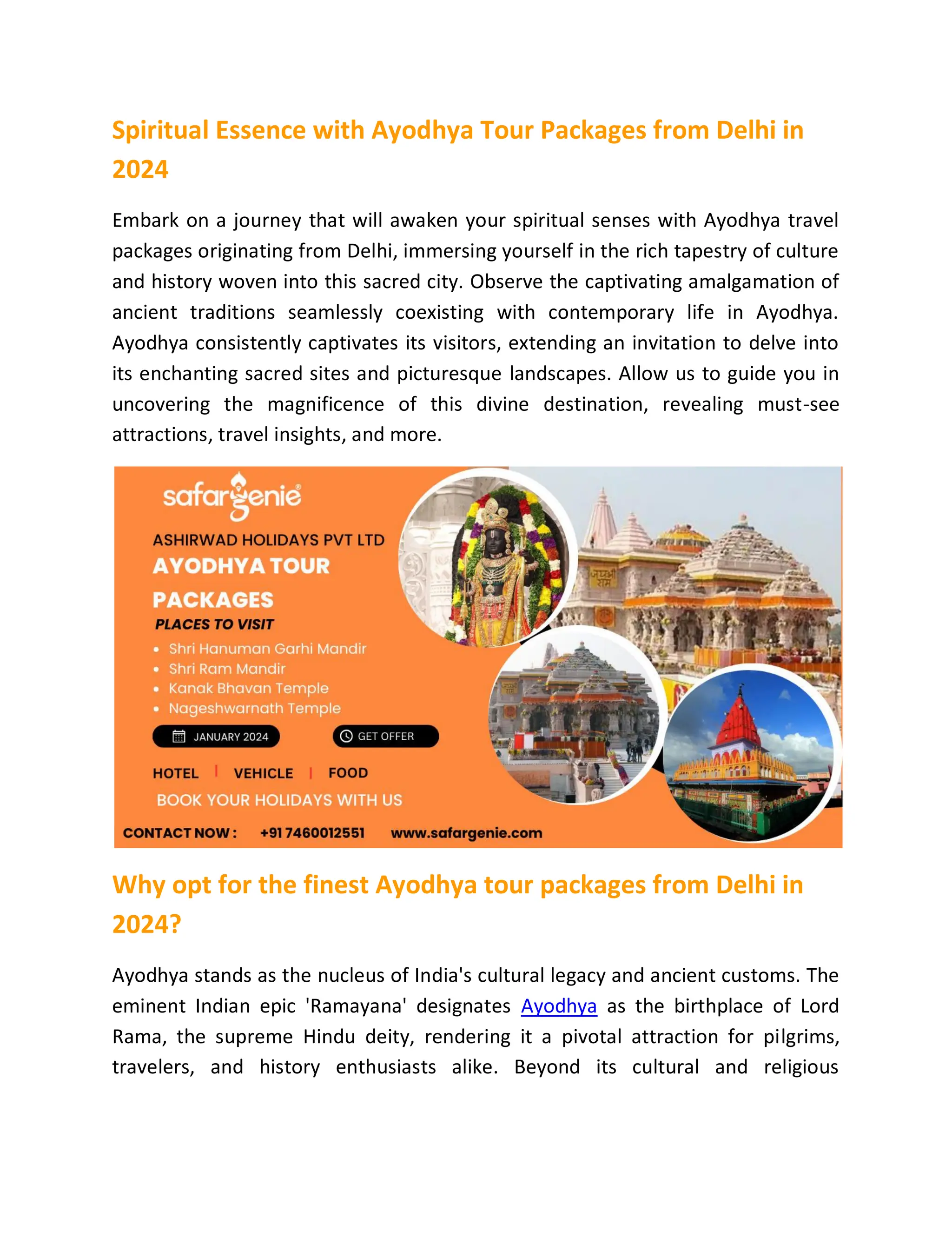 Best Ayodhya Tour Packages From Delhi | Places to Visit in Ayodhya Dham ...