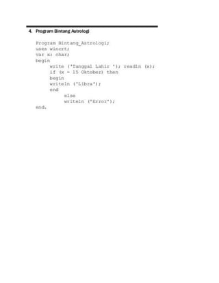 Ayo membuat program pascal | DOCX