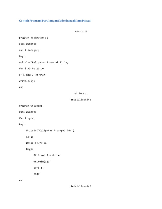 Ayo membuat program pascal | PDF