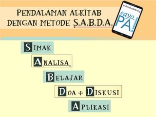 PA Metode S.A.B.D.A | PPT