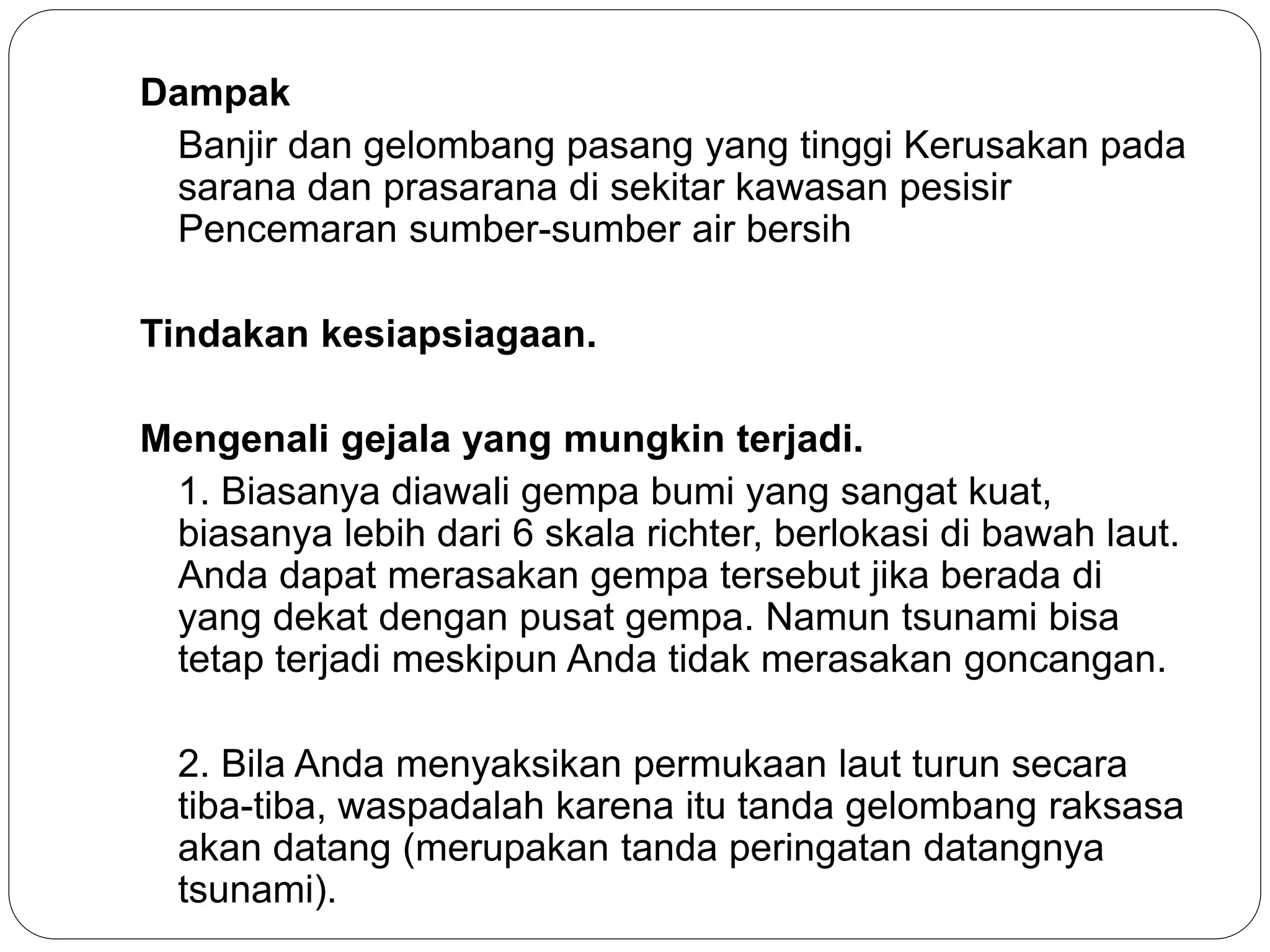 Ayo siaga bencana tsunami | PPTX