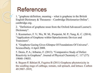 Potential Of graphene in Agriculture and Food industry | PPTX