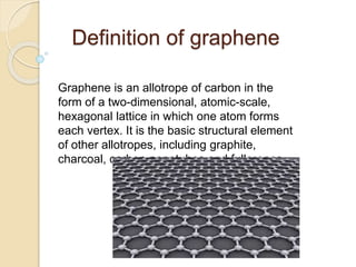 Potential Of graphene in Agriculture and Food industry | PPTX