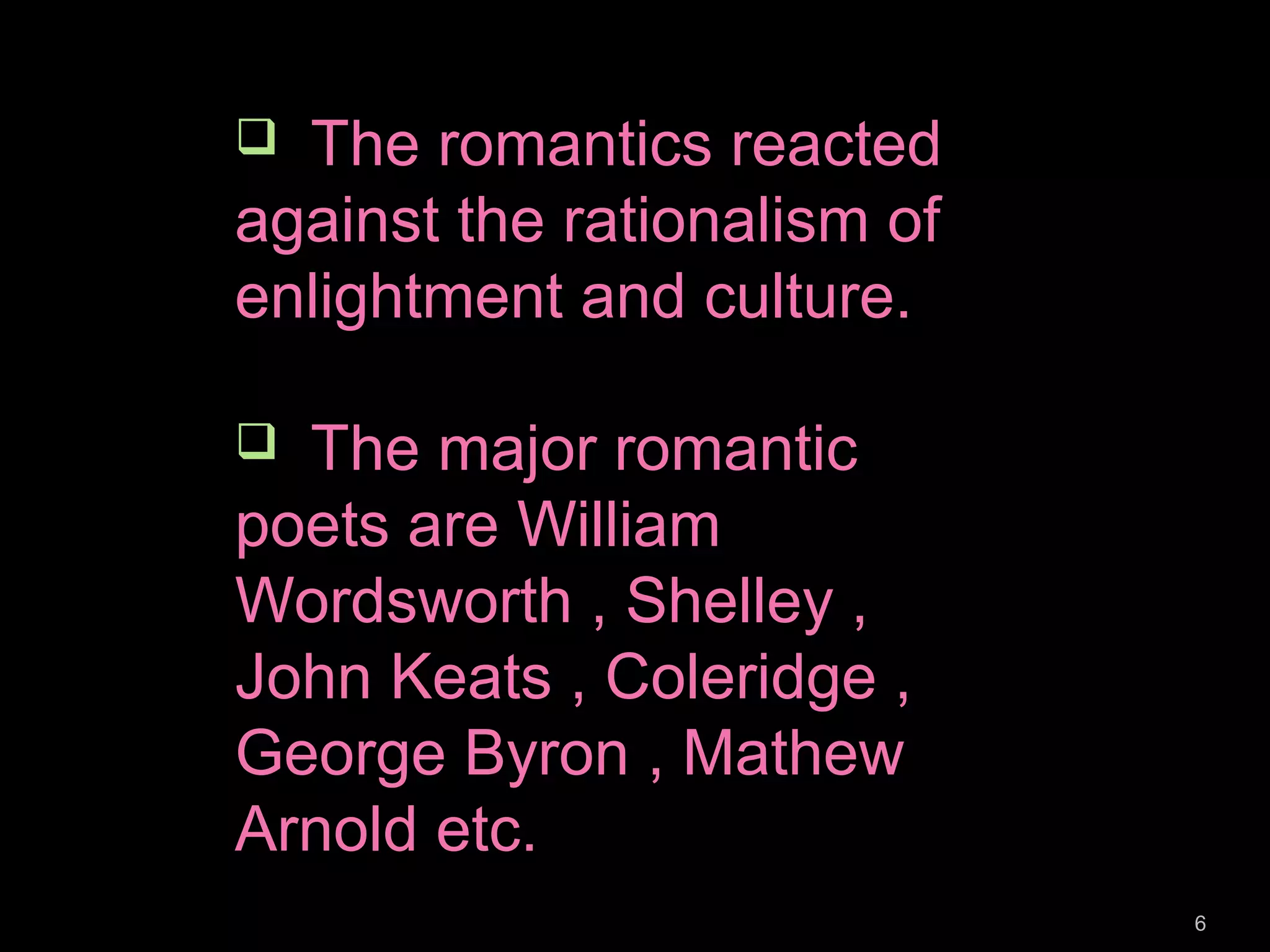 Romantic poets | PPT