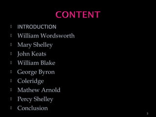 Romantic poets | PPT