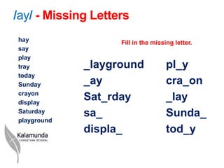 Y1 Ay spelling powerpoint sh 2012 | PPTX