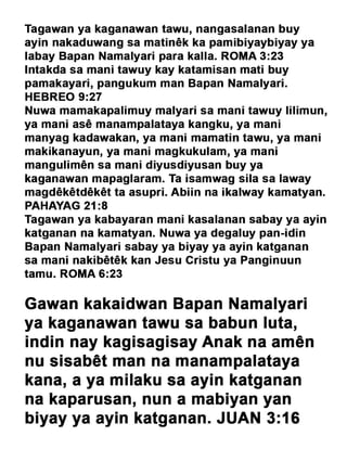 Ayta Mag-Indi Gospel Tract | PDF