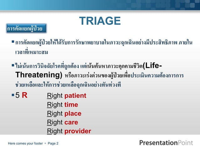 Ayutthaya Triage Scale | PDF