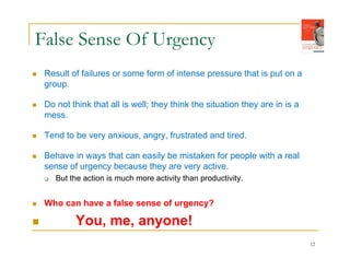 Sense of Urgency | PDF
