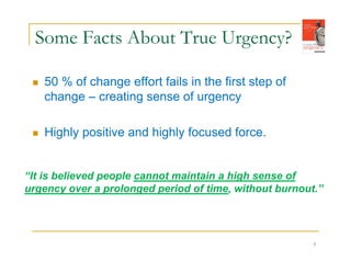 Sense of Urgency | PDF