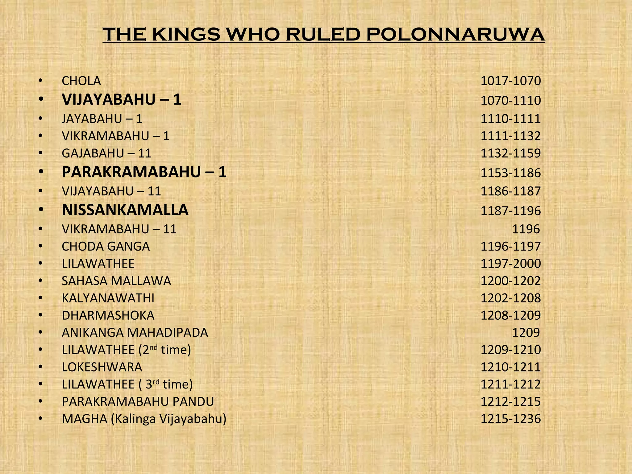 Polonnaruwa - Sri Lanka | PPT